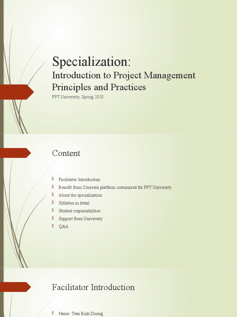 Project Management Principles Course Guide | PDF | World Wide Web ...