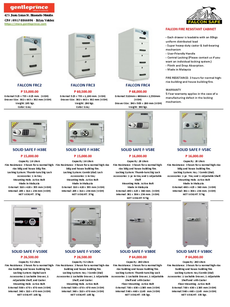 Falcon Safe 2022y | PDF | Tools | Equipment