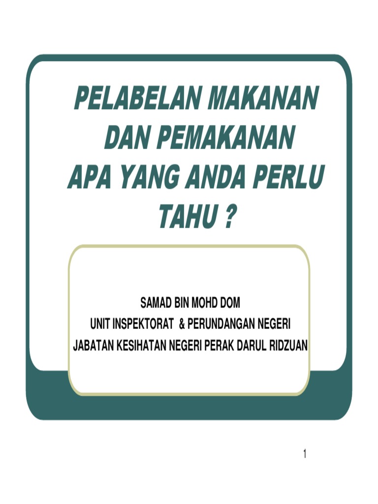 Nota Pelabelan | PDF