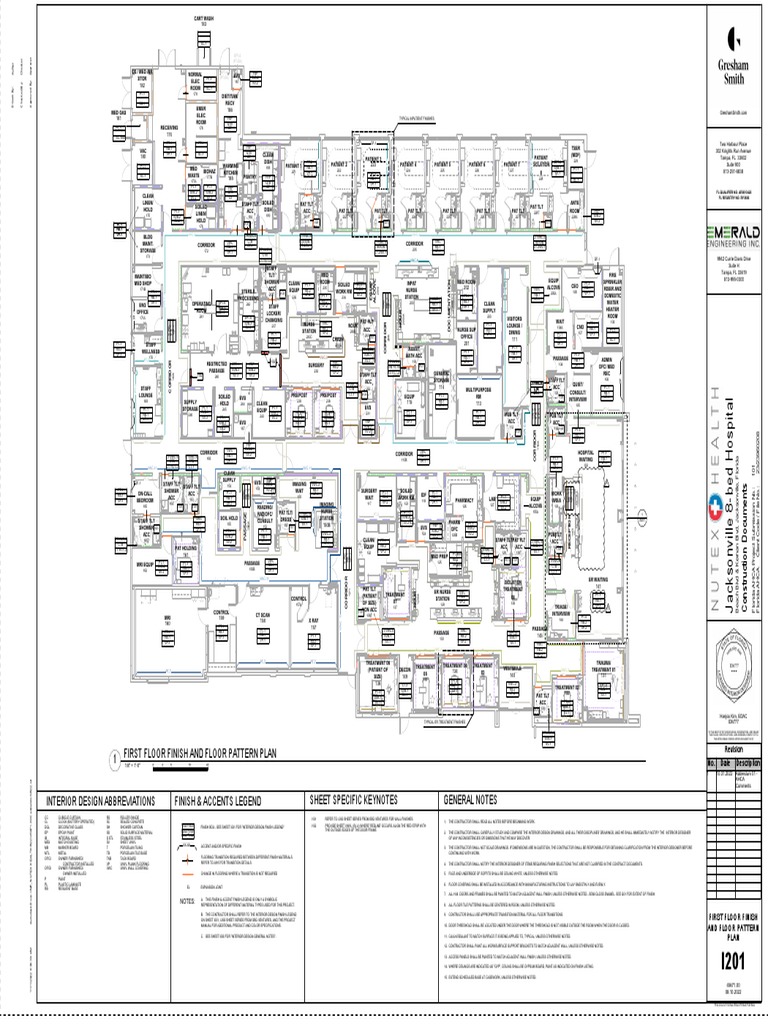 1 First Floor Finish and Floor Pattern Plan: Revision No. Date ...