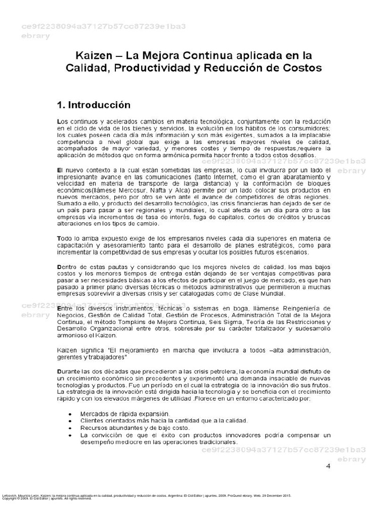 Kaizen Mejoracontinuada49028 | PDF | Arte | Informática