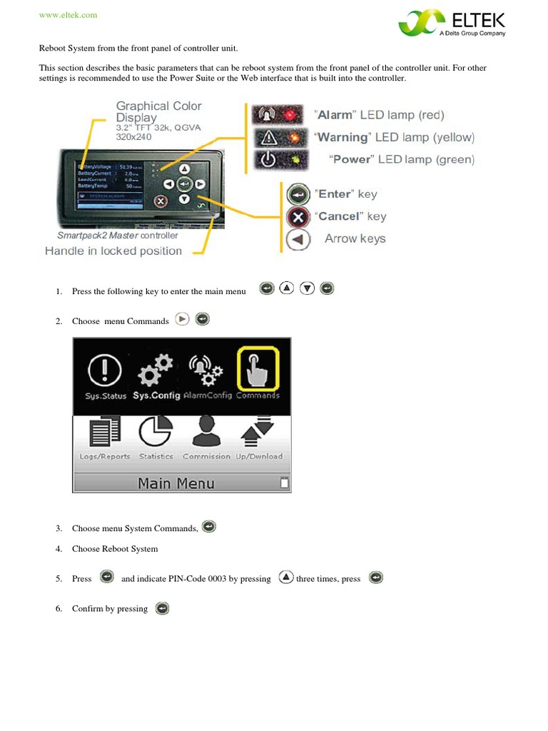 Reboot SmartPack From Controller | PDF