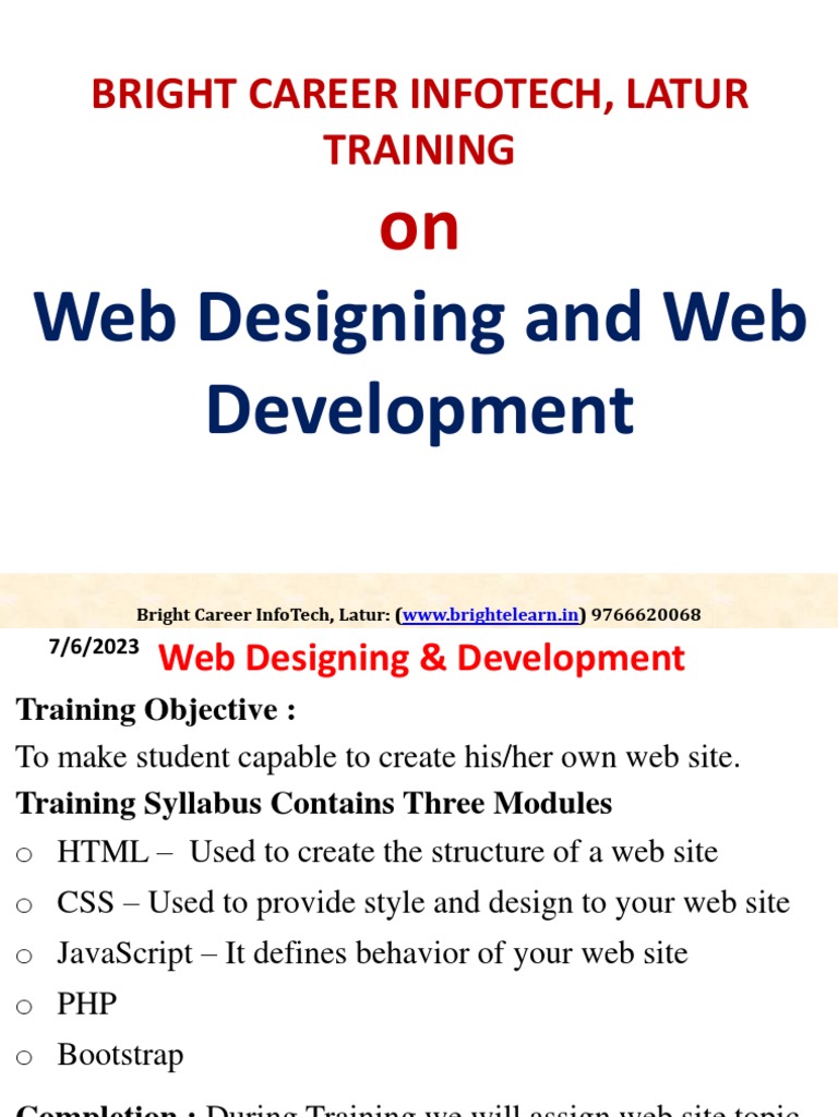 Web Designing Training WD - PLGPL-3 | PDF