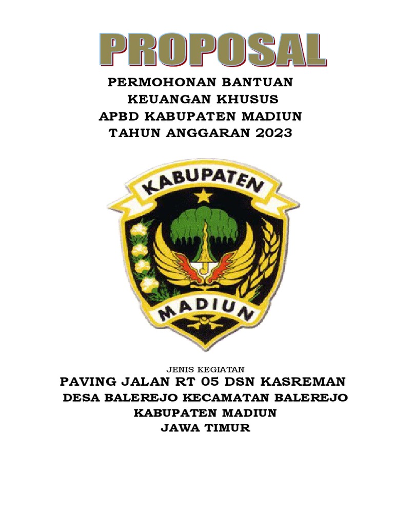 Proposal Paving Jalan RT 05 | PDF