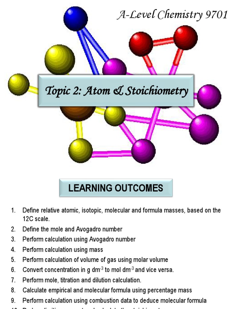 Chapter 2 Atoms Stoichiometry | Download Free PDF | Mole (Unit ...