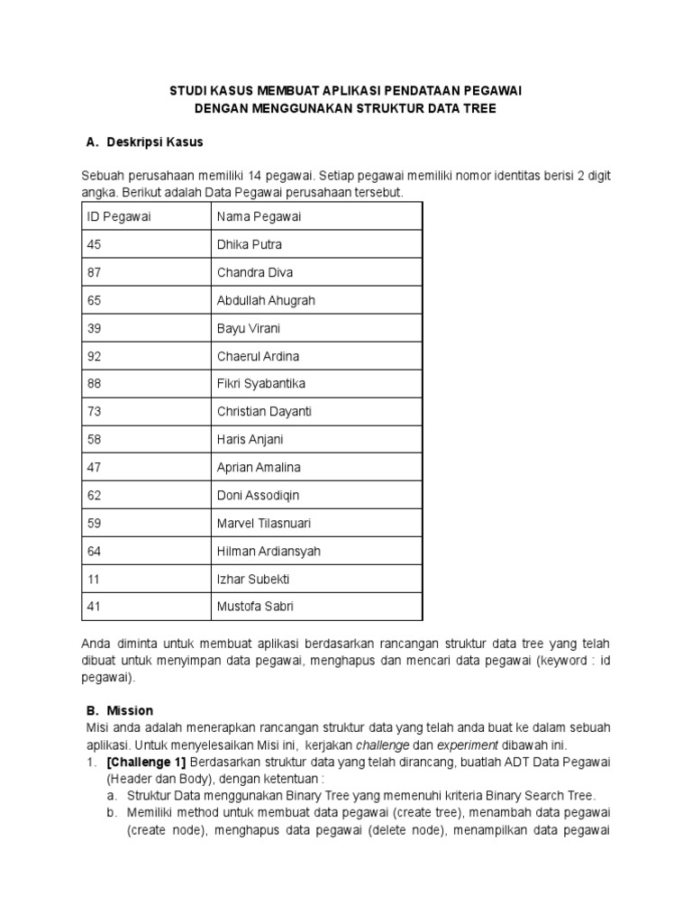 Case Study Tree - Implementasi | PDF