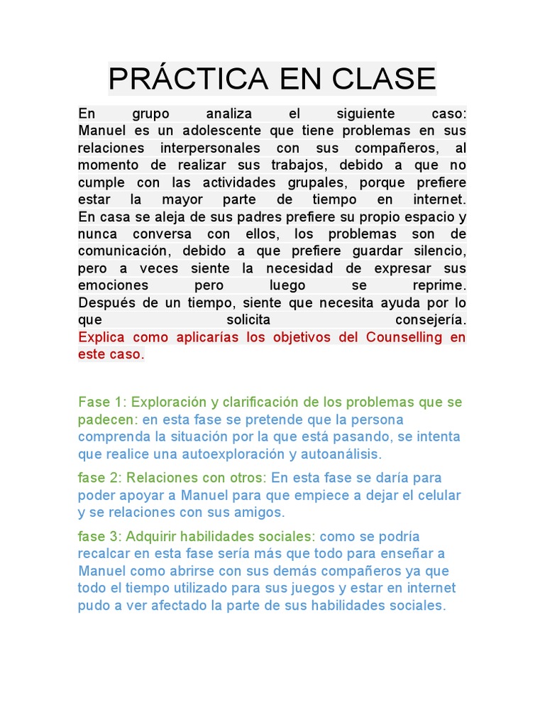 Práctica en Clase | PDF