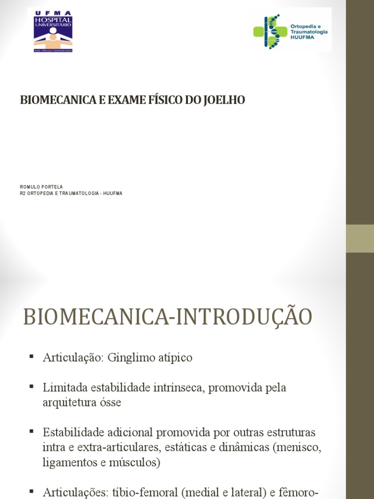 Exame FSC Joelho e Biomec 2022 | PDF | Joelho | Anatomia humana