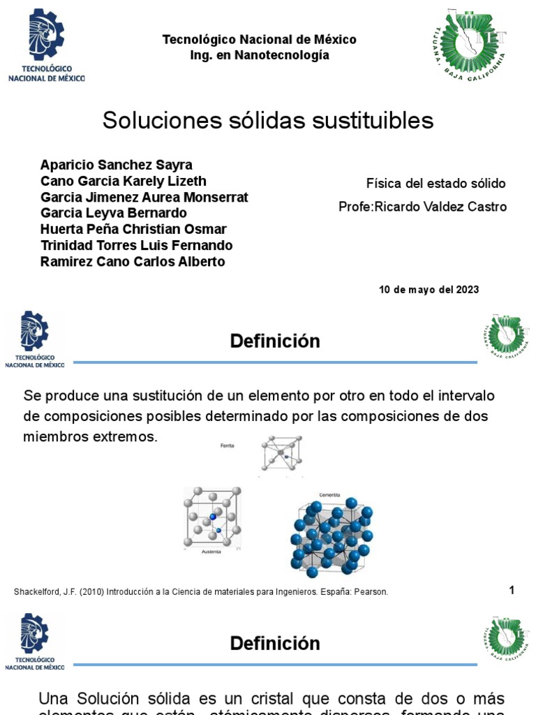 Soluciones Sólidas Sustitucionales | PDF | Rieles | Solubilidad