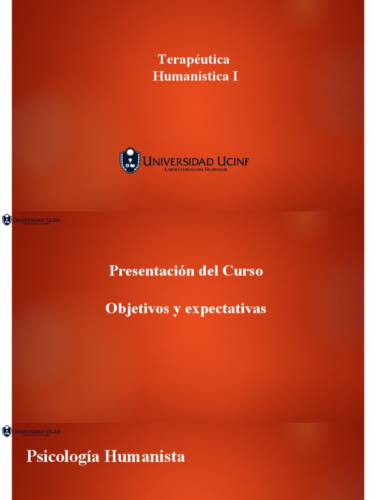 Clase 01 UCINF TPCA | PDF | Psicoterapia | Psicologia humanista