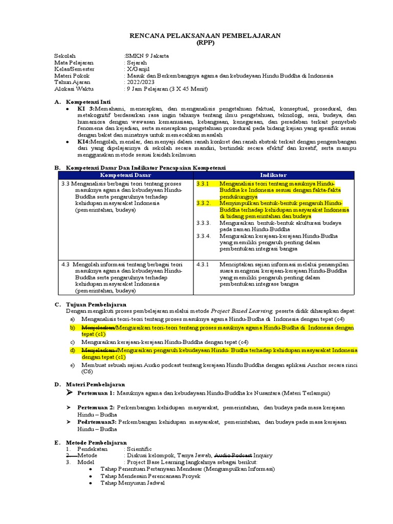 Rencana Aksi-RPP | PDF