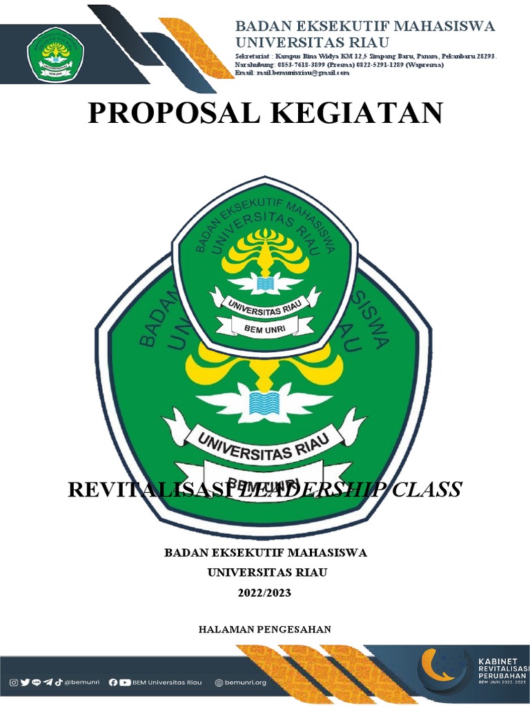 Proposal Revitalisasi Leadership Class UNRI | PDF