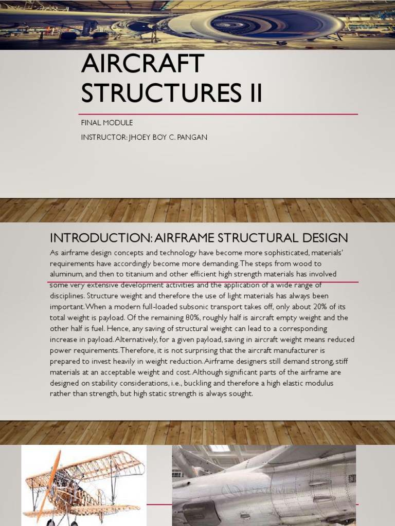 Aircraft Structures II Final Module and Instructions For Final Term ...