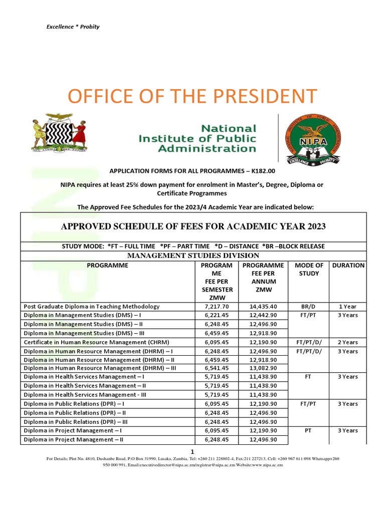 Fee Schedules 2023 | PDF | Academic Degree | Diploma