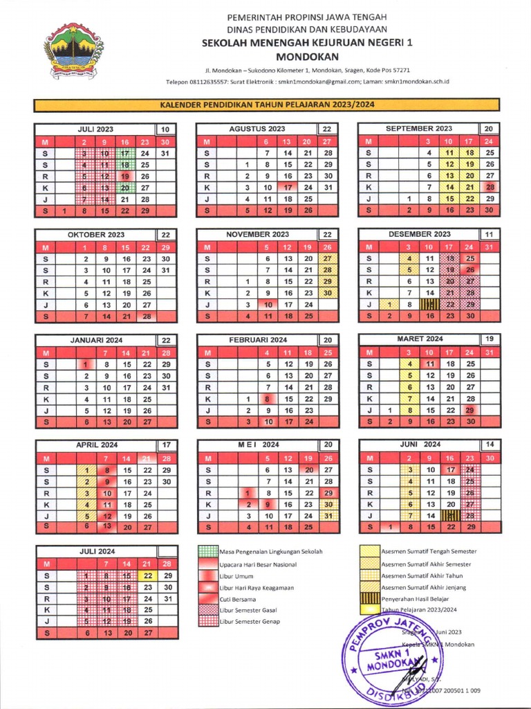 Kalender Pendidikan 2023-2024 | PDF