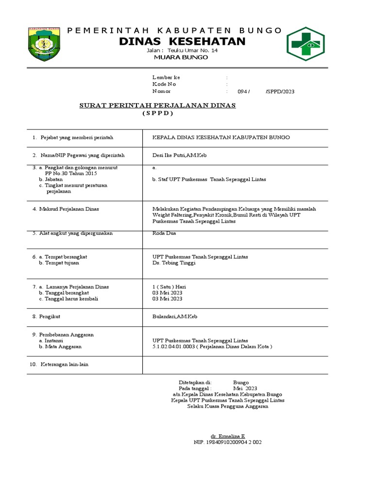 SPPD Imunisasi 2023 | PDF