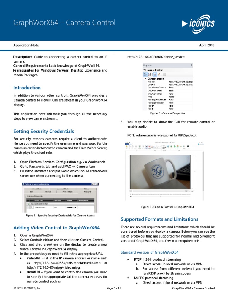 GraphWorX64 - Camera Control | PDF | Proxy Server | Streaming Media