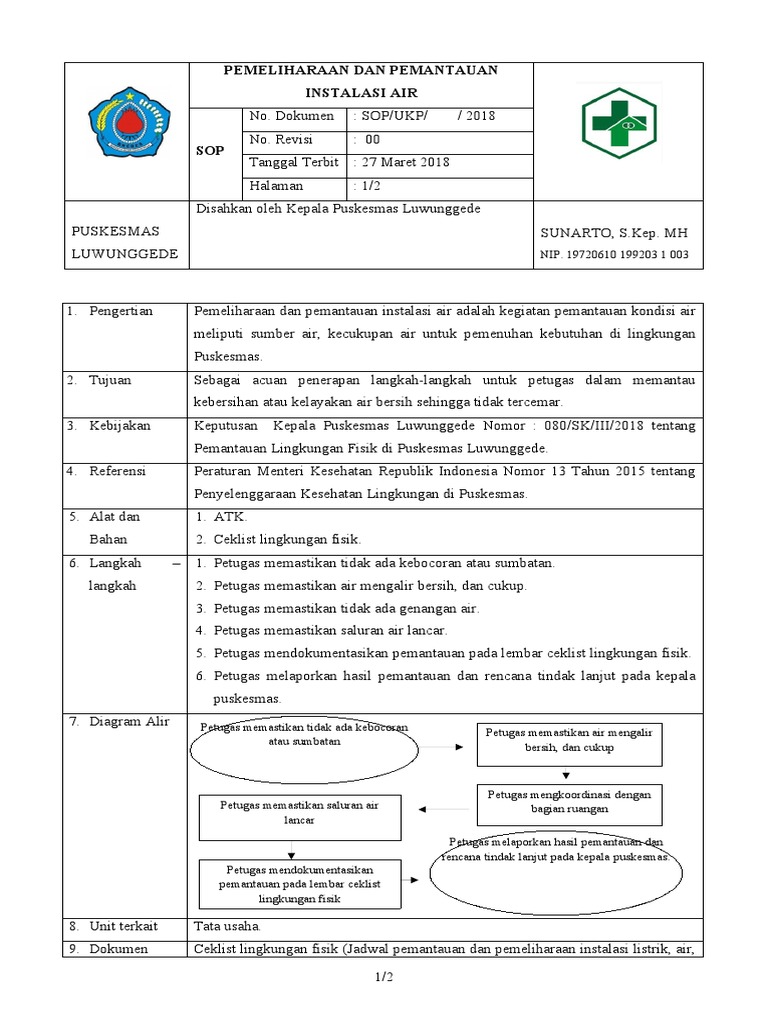 8.5.1.2. 2 Sop Pemeliharaan Air | PDF | Hukum | Sains & Matematika