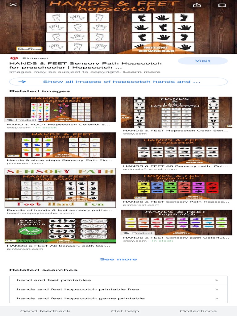 Hopscotch Hands and Feet - Google Search | PDF