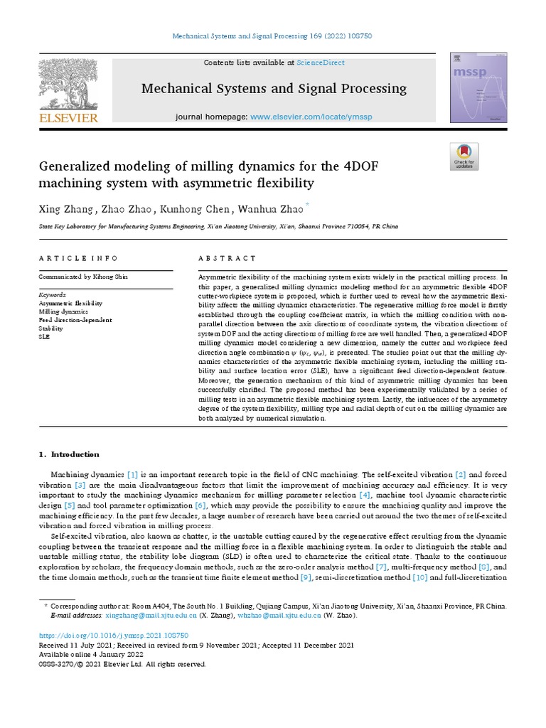 Generalized Modeling | PDF | Machining | Dynamical System
