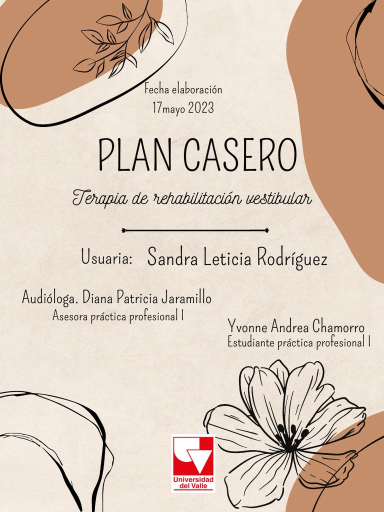Ejercicios de Rehabilitación Vestibular VPPB | PDF | Velocidad