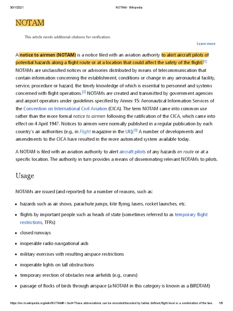 Understanding NOTAMs in Aviation | PDF | Aviation | Transport Safety