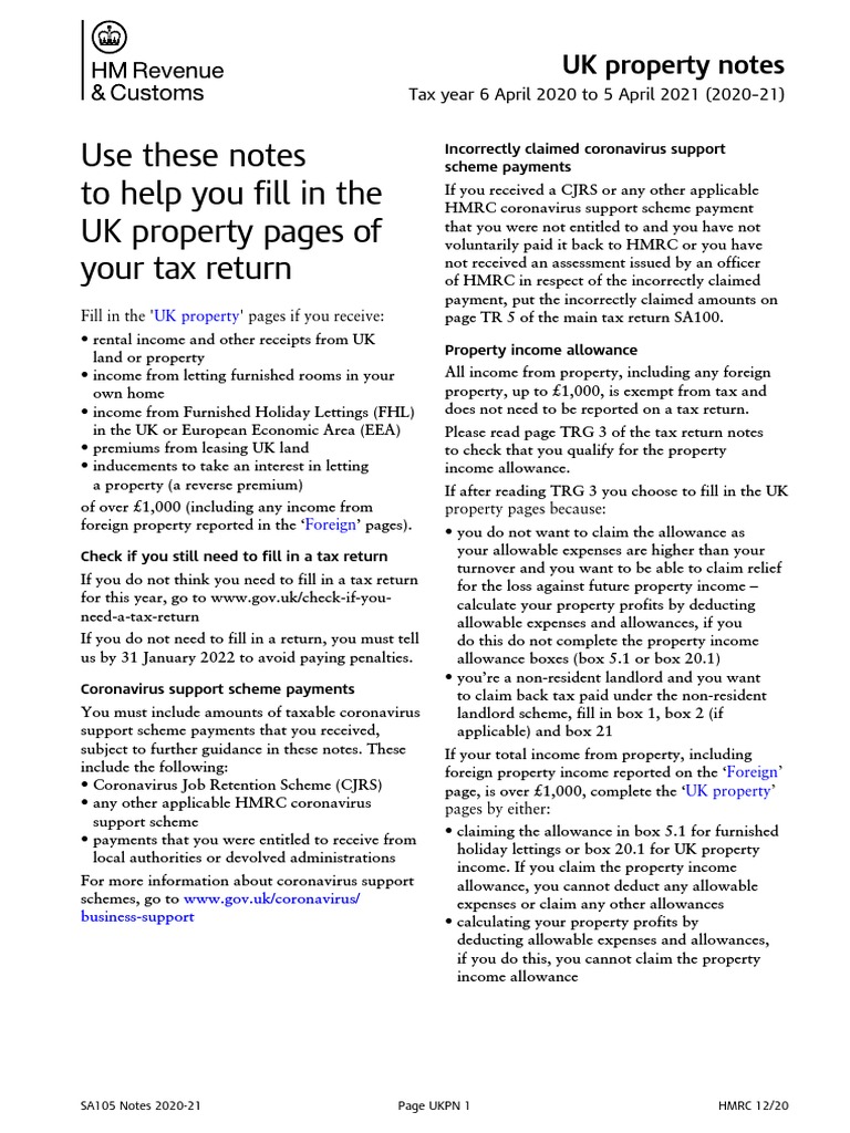 SA105 English Notes-2021 | PDF | Expense | Lease