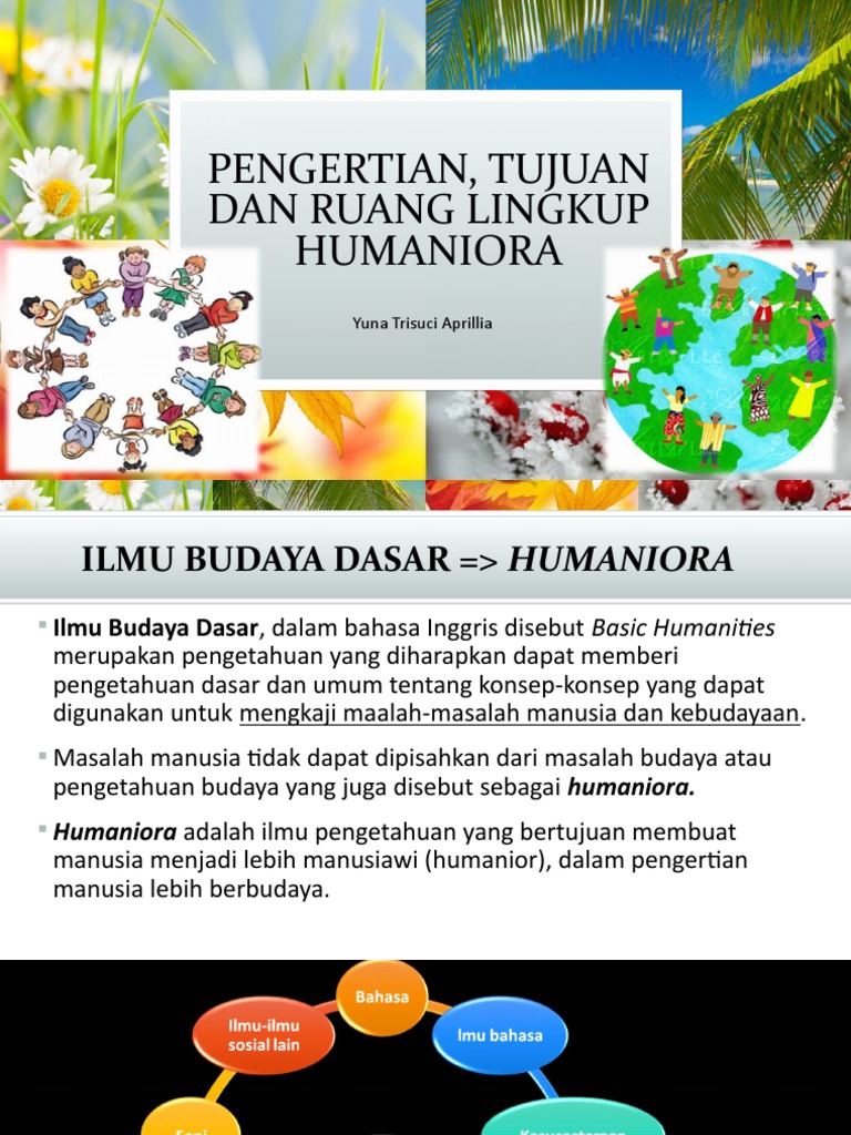 Part 1. Pengertian, Tujuan Dan Ruang Lingkup Humaniora | PDF | Filsafat | Sejarah