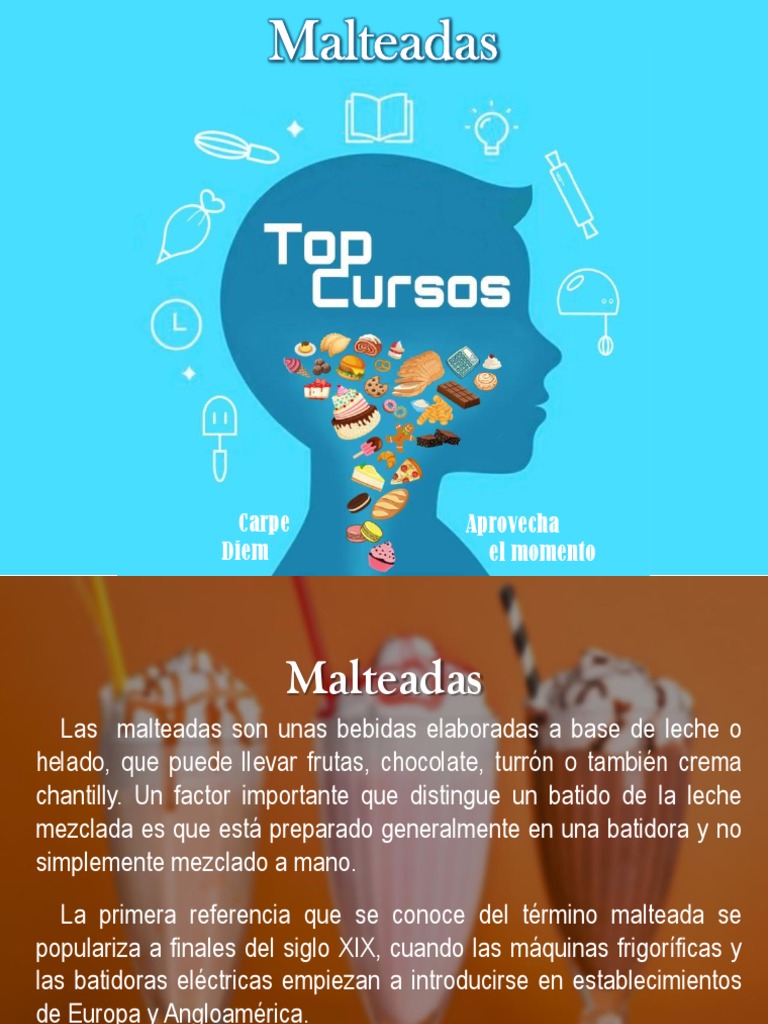 Recetas de Malteadas Artesanales | PDF | Chocolate | Helado