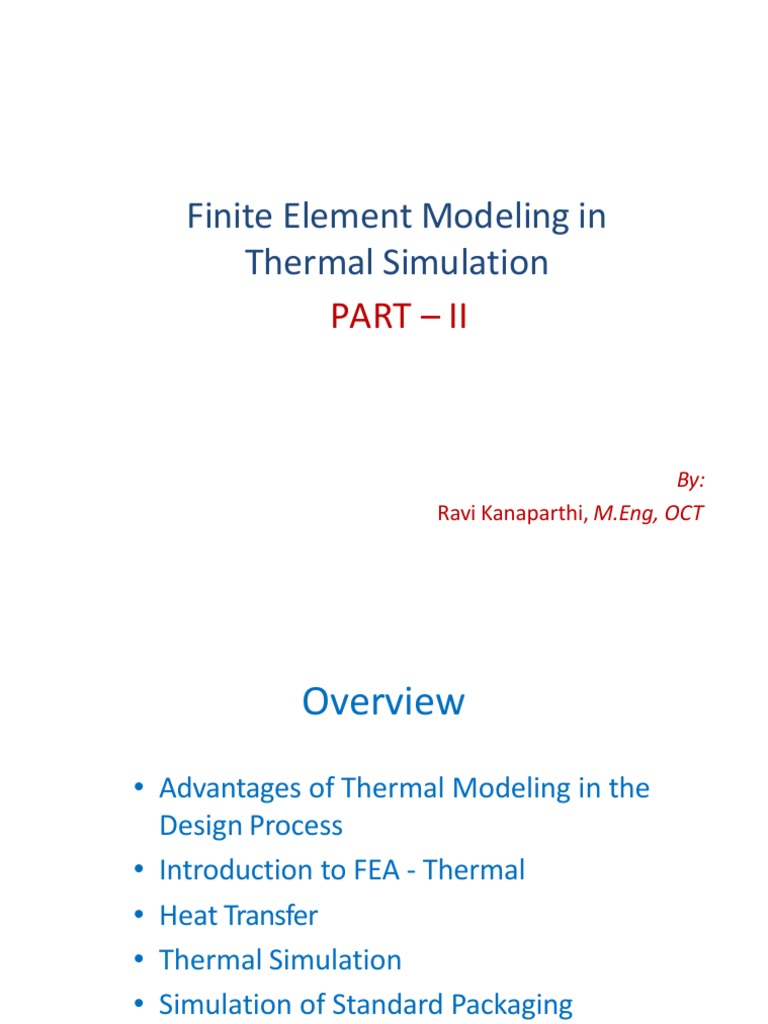 Finite Element Modeling in Thermal Simulation - Part 1 | Download Free PDF | Heat Transfer ...