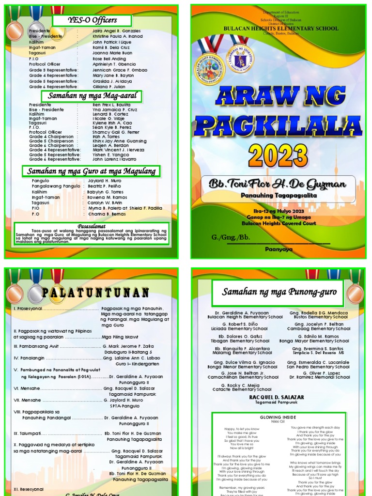 ARAW NG PAGKILALA Recognition Day 2022 2023 Finallllll | PDF | Philippines