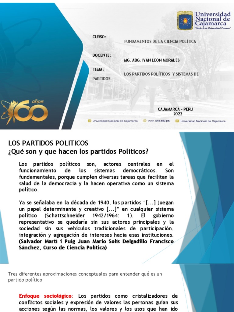 Los Partidos Politicos Semana 01 | PDF | Partidos políticos | Ciencias ...