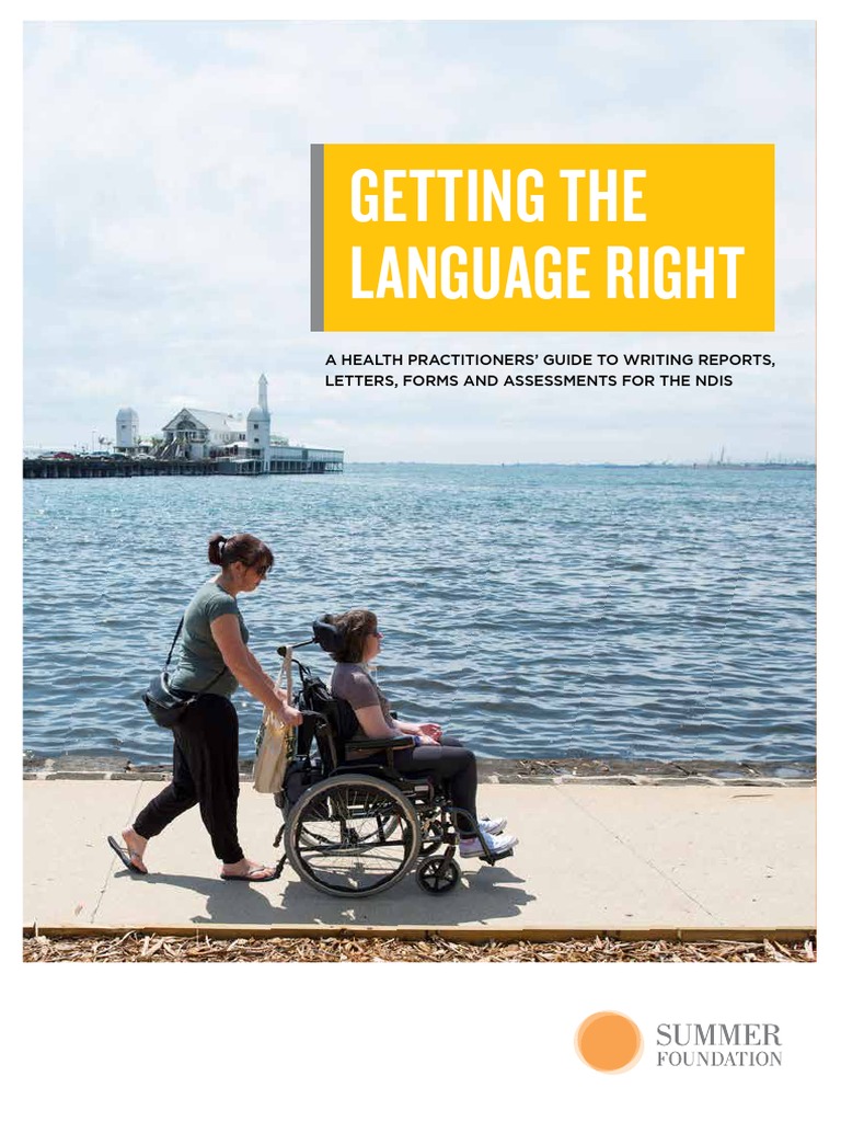 Getting The Language Right Summer Foundation | PDF | Disability | Physical Therapy