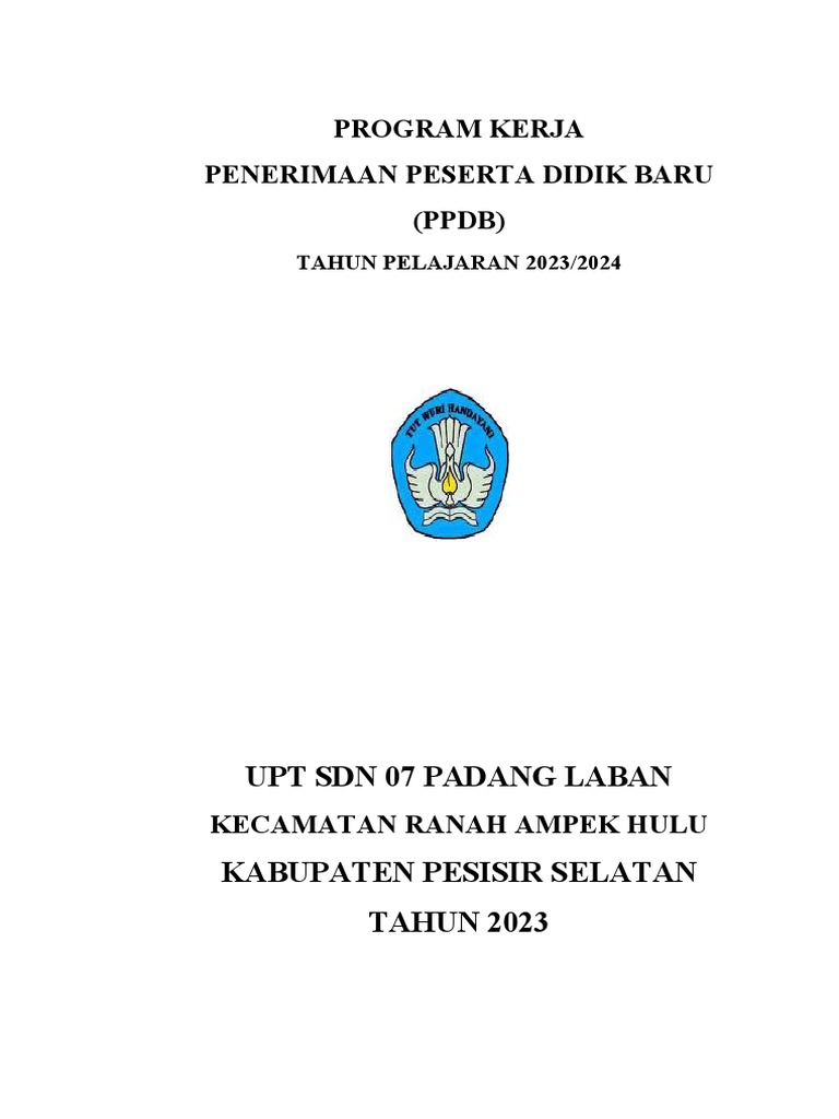 PROGRAM KERJA PPDB SDN 07 2023-2024 | PDF