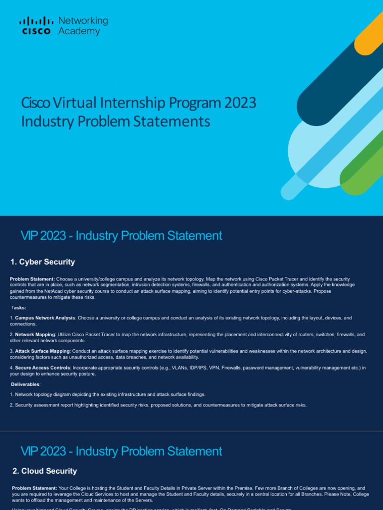 VIP 2023 Industry Problem Statement F | PDF | Computer Network | Security