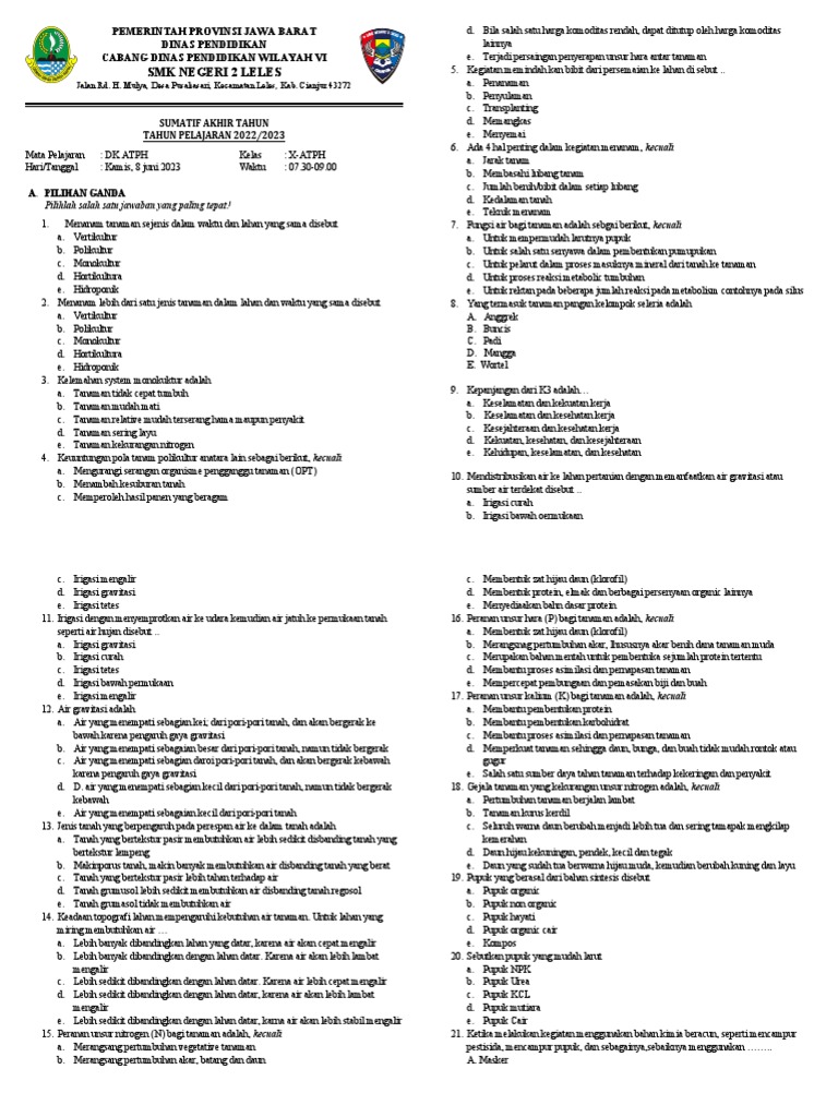 (DK Atph - X Atph - SAT 2022-2023 | PDF