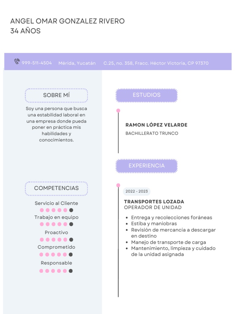 CV Angel Omar Gonzalez Rivero-2 | PDF