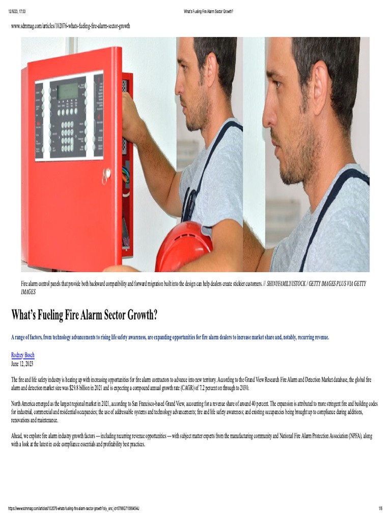 What's Fueling Fire Alarm Sector Growth - SDM Magazine | PDF