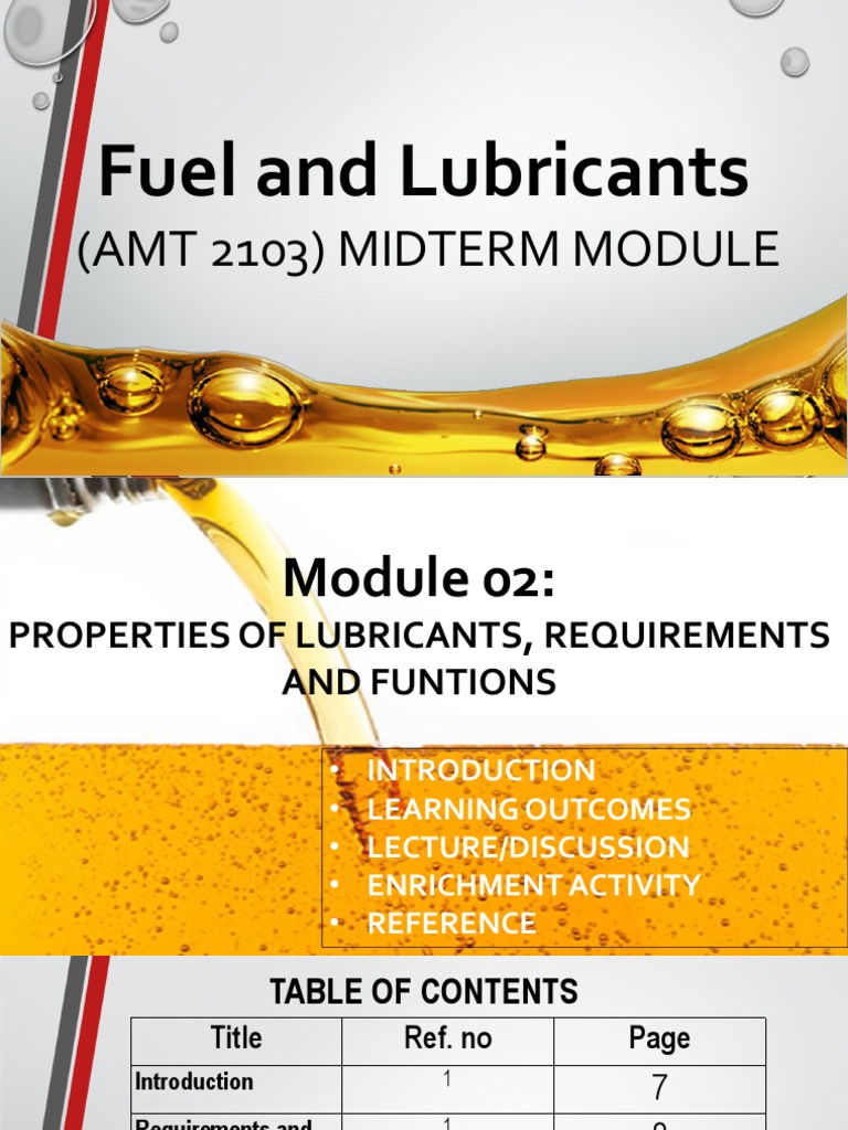 AMT 2103 MIDTERM MODULE No.2 | PDF | Viscosity | Lubricant
