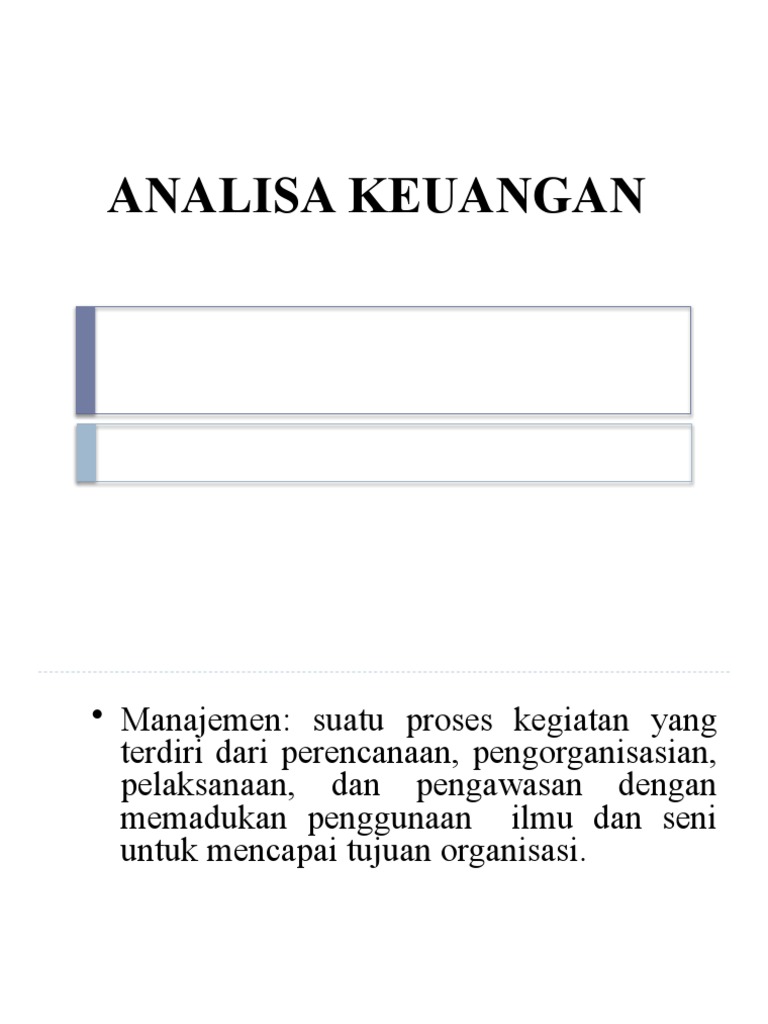 Analisa Keuangan | PDF