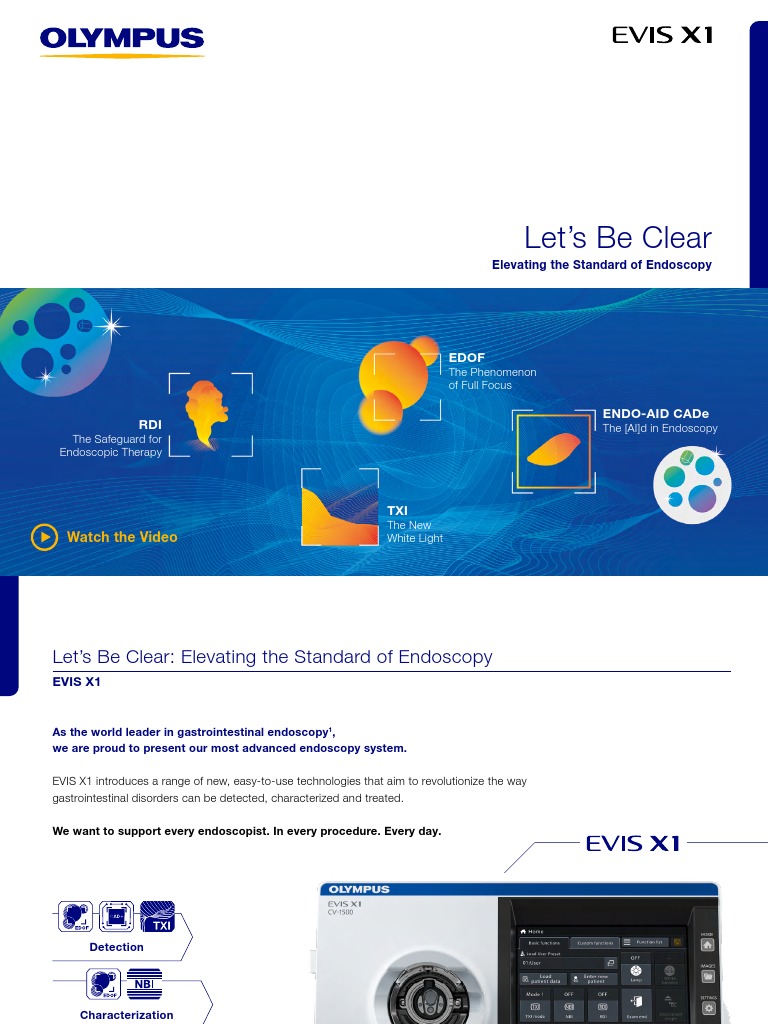 EVIS-X1 E-Brochure EN 86578 | PDF | Endoscopy | Causes Of Death