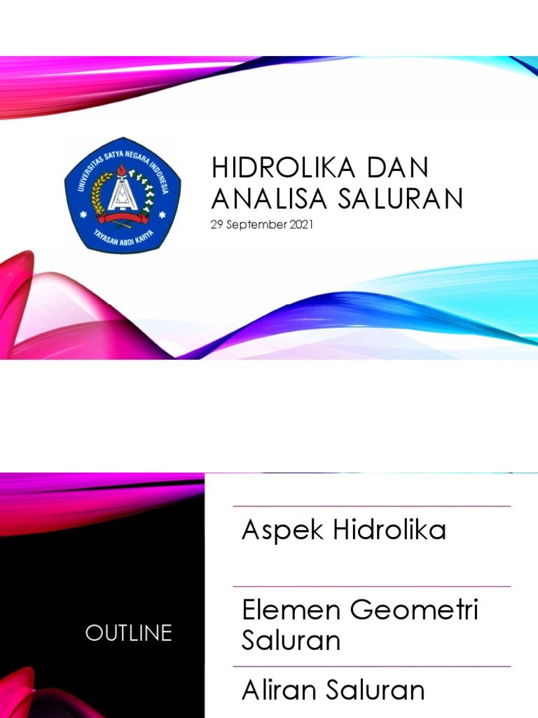 Drainase - 04 - Hidrolika Dan Analisa Saluran | PDF