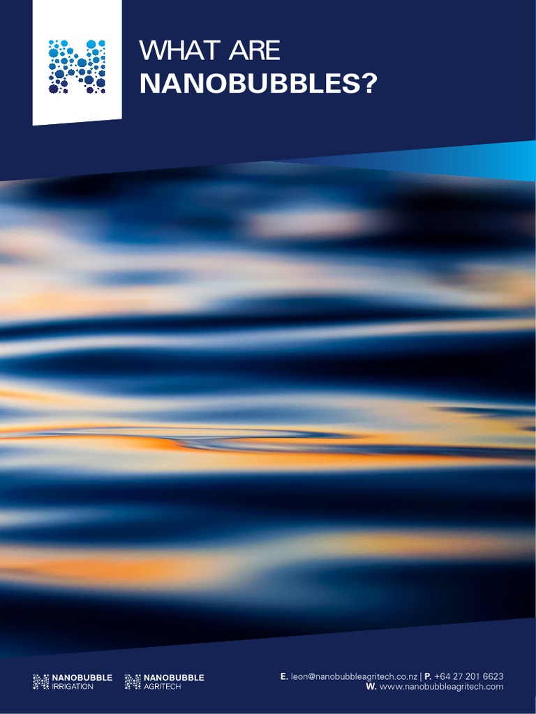 Nanobubble WhatAreNanobubbles | PDF | Water | Gases