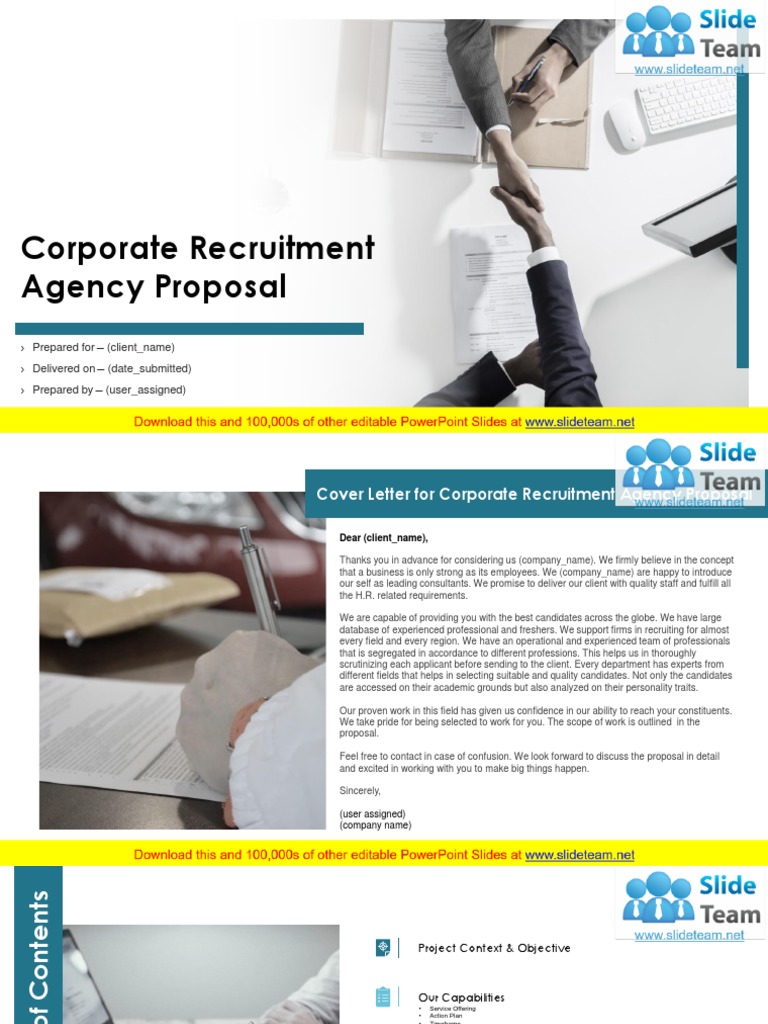 Corporate Recruitment Agency Proposal | PDF | Recruitment | Employment