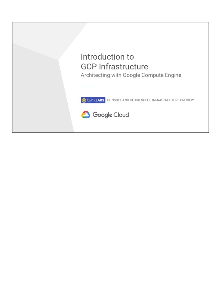 01 Introduction To Gcp Pdf Shell Computing Command Line Interface
