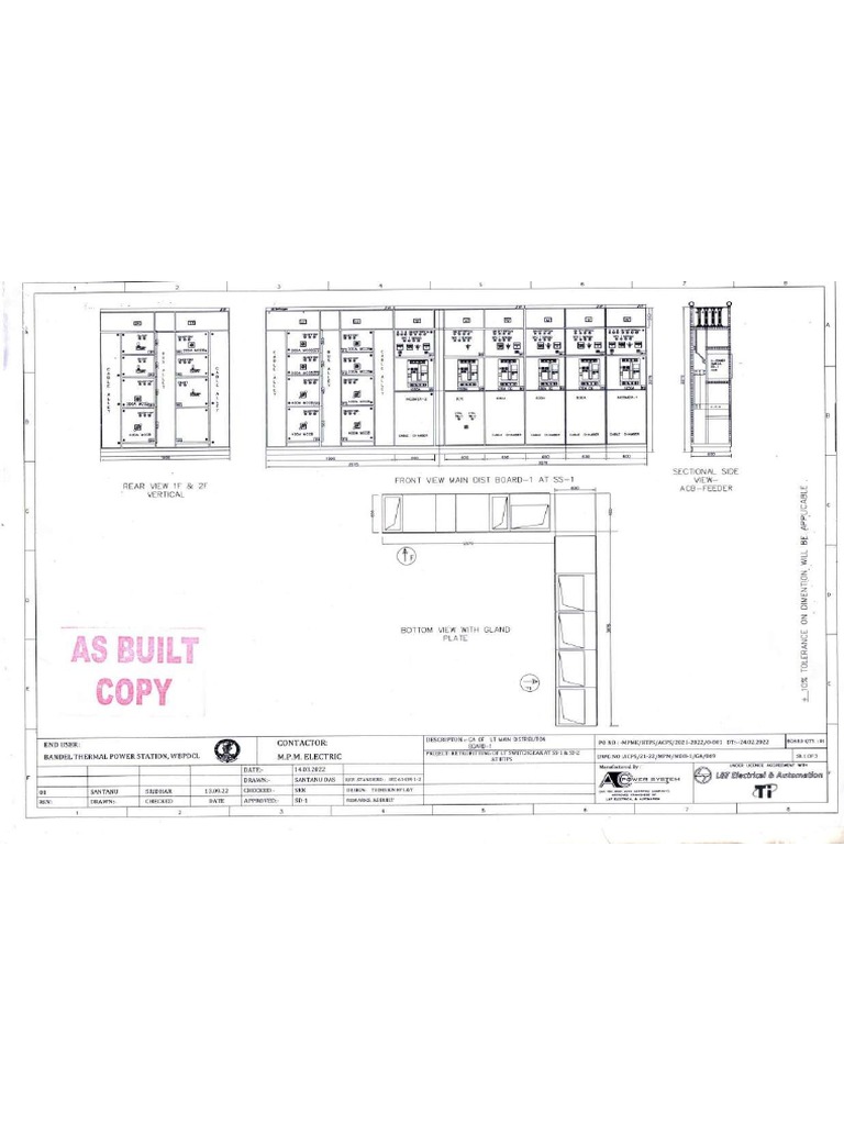 Ga of LT Main Distribution Board - 1 | PDF