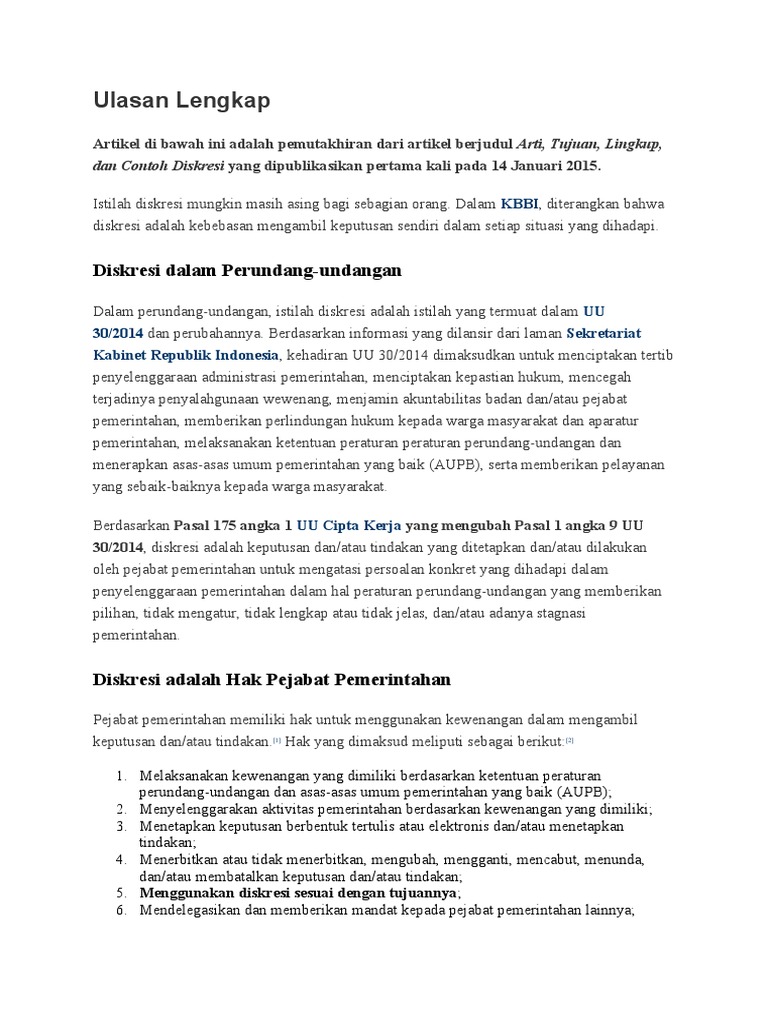 Diskresi | PDF | Politik