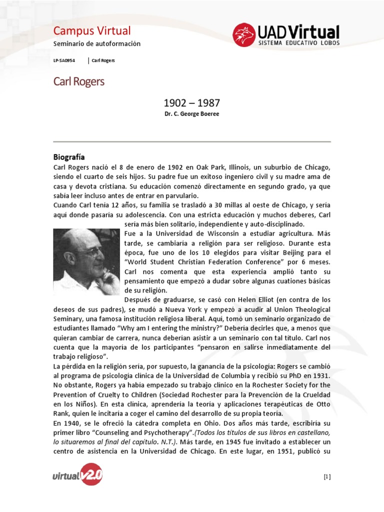 Carl Rogers | PDF | Empatía | Experiencia