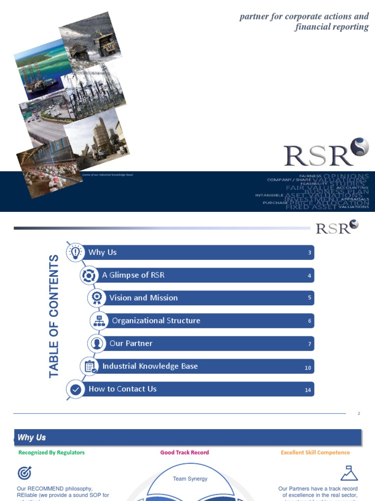 Brief Company Profile KJPP RSR | PDF | Valuation (Finance) | Real Estate Appraisal