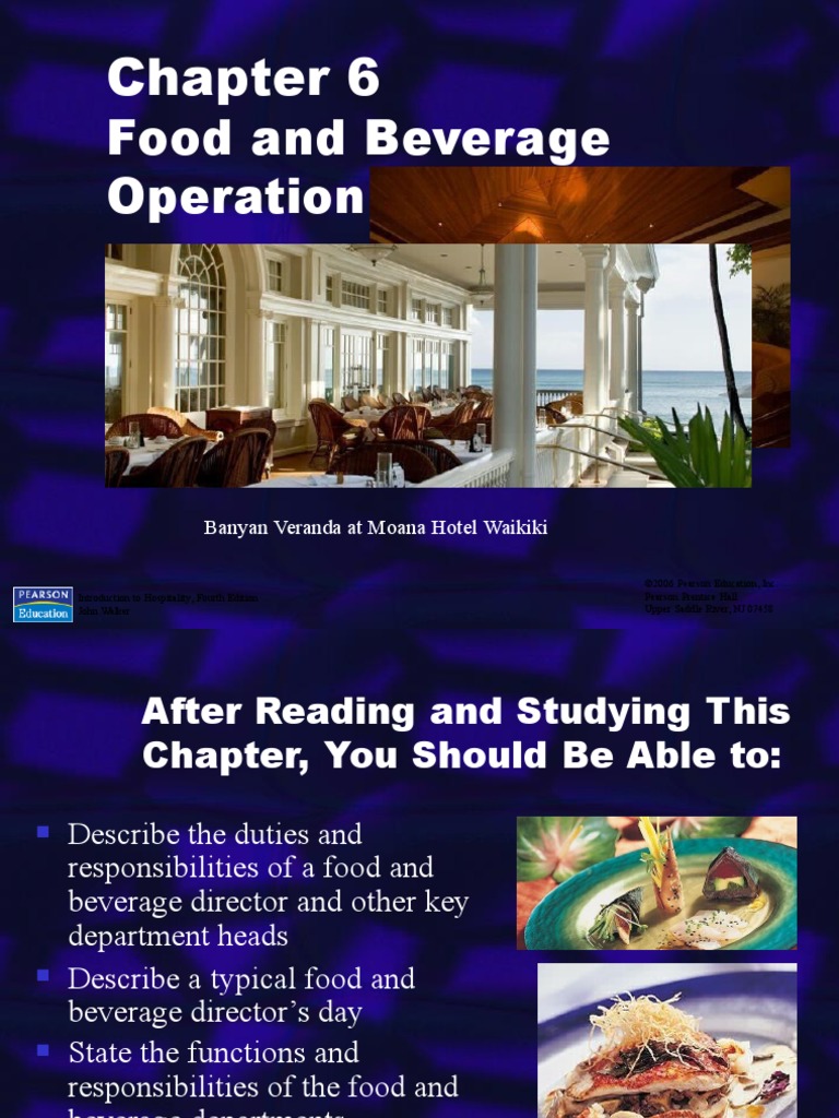 Chapter 6 Food and Beverage Division | PDF | Restaurants | Menu